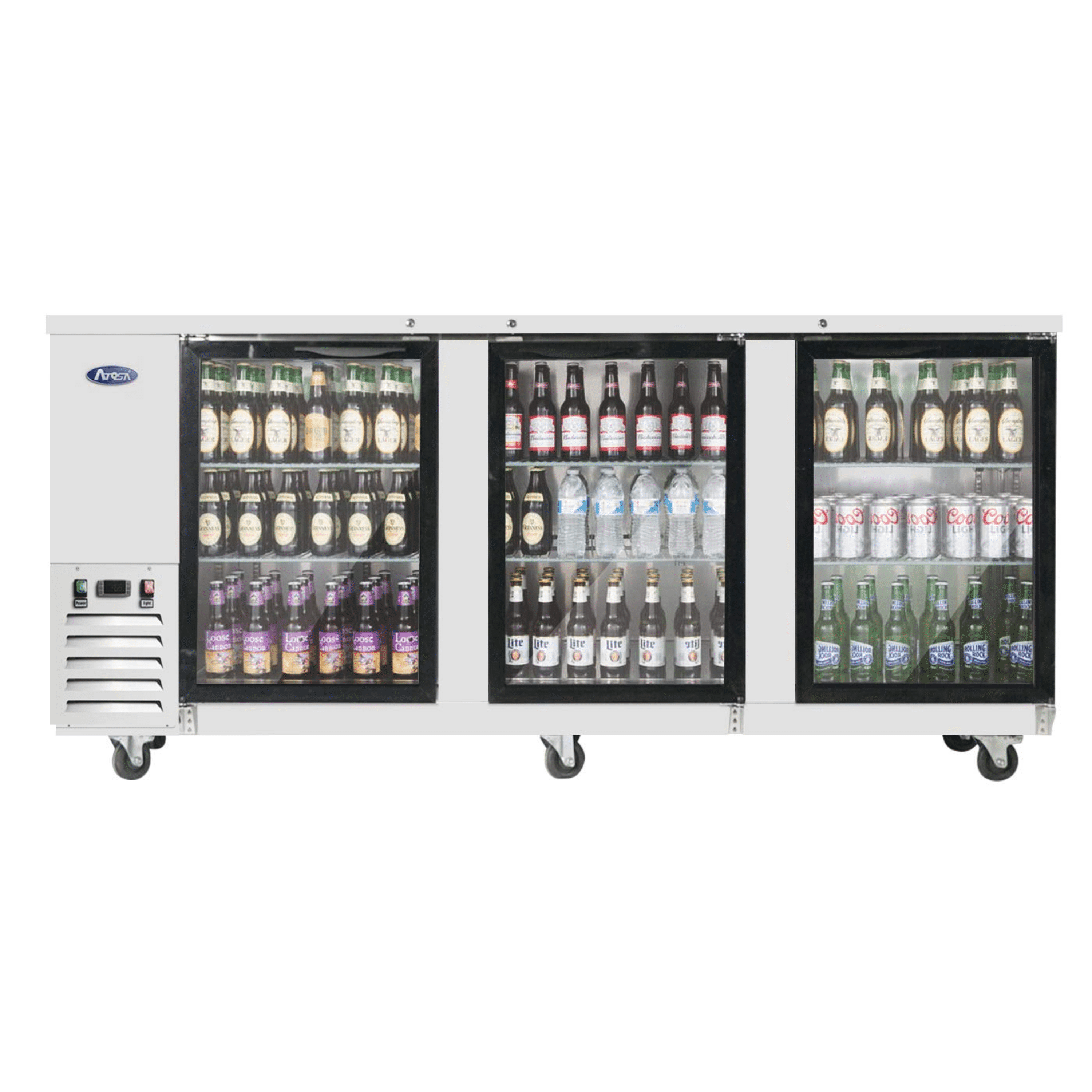 Atosa USA, MBB90G-GR 90″ Back Bar Cooler with Triple Glass Doors ...