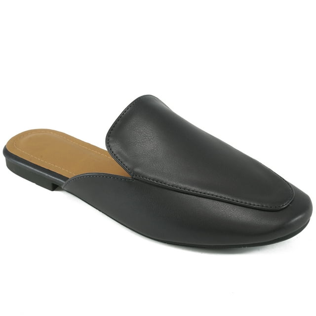 Atoshopce Mules for Women Round Toe Slip On Flat Mules Summer Shoes for ...