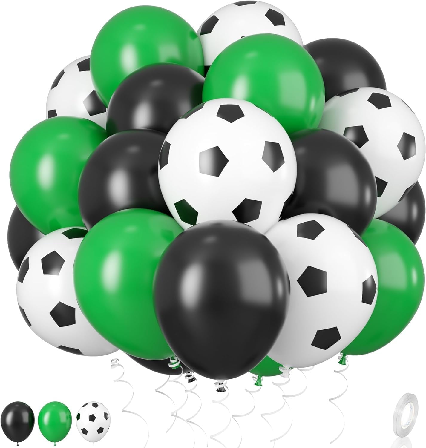 Atpata Funky 30pcs Football Theme Latex Balloons Foot Ball Theme ...