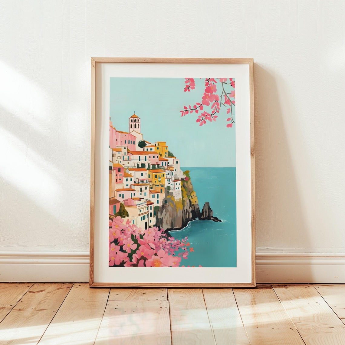 Atrani Print Amalfi Coast Painting, Italy Watercolor Printable Art ...