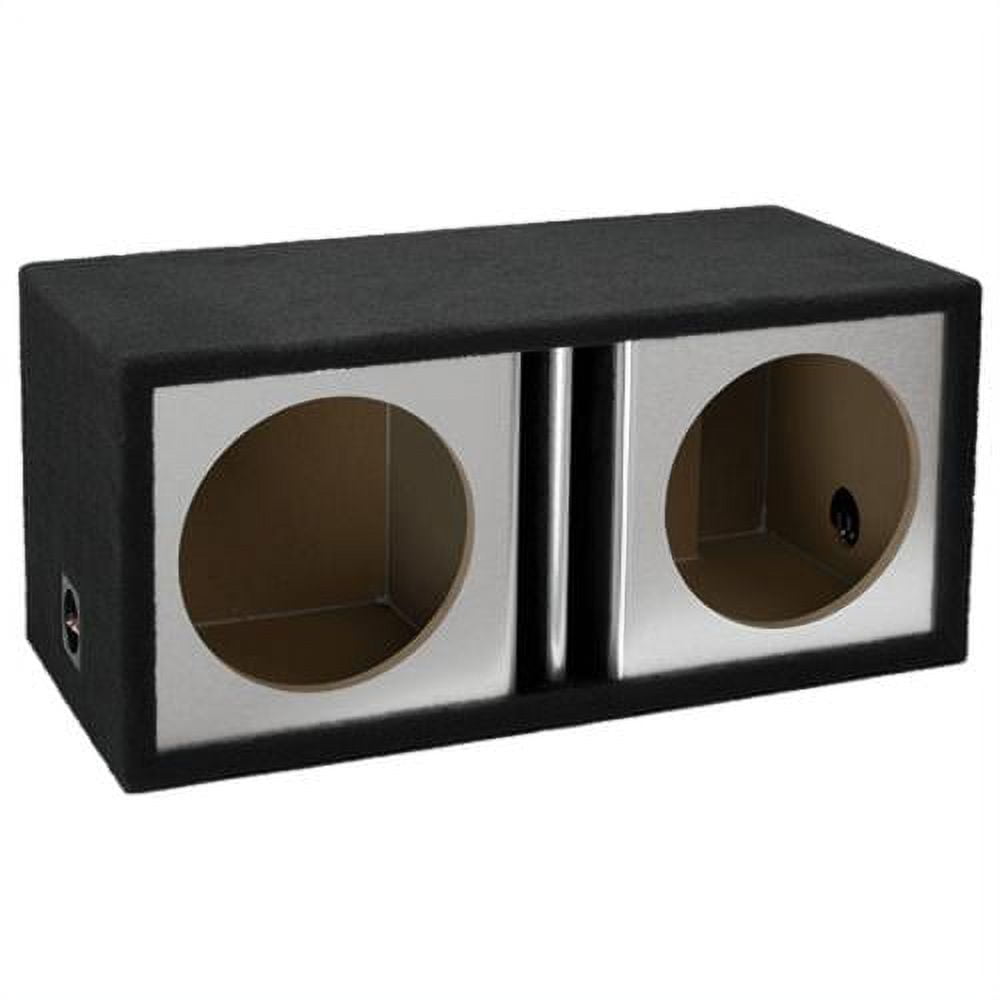 Atrend 10DVR - Brushed Aluminum Dual 10" Vented Custom Subwoofer Box 1. ...