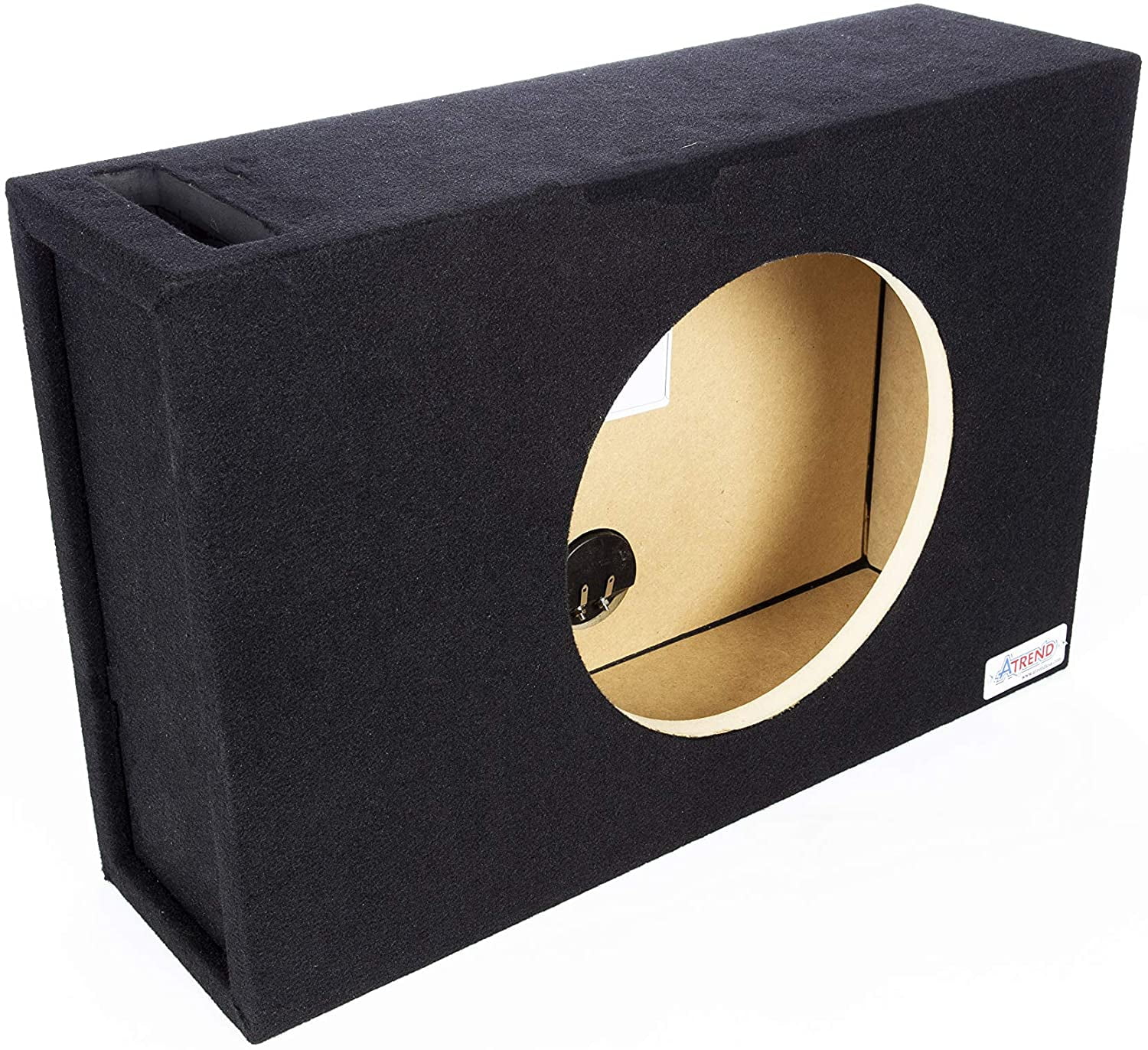 Atrend 12SMV 12" Single Vented Carpeted Enclosure Subwoofer/Speaker Box ...