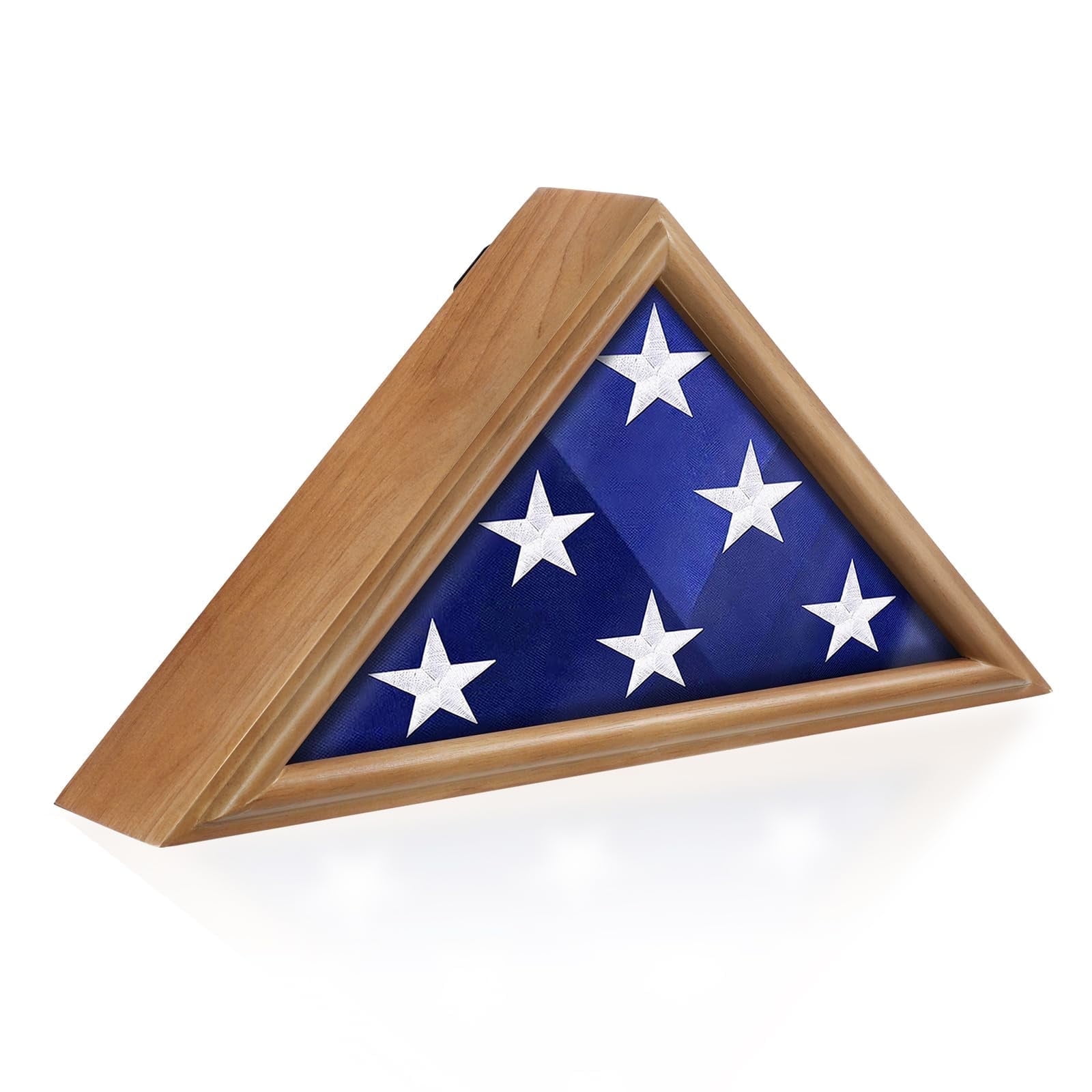 Atsknsk Flag Display Case for 3' x 5' flag case, Solid Wood American ...