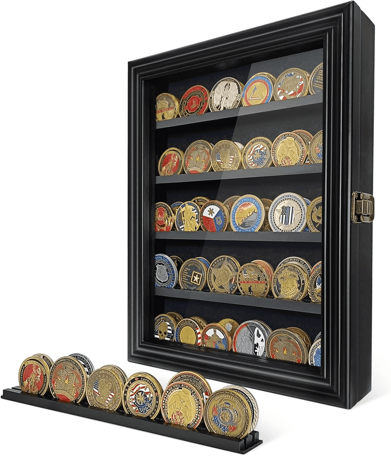 Atsknsk Military Challenge Coin Display Case with HD Tempered Glass - 5 ...