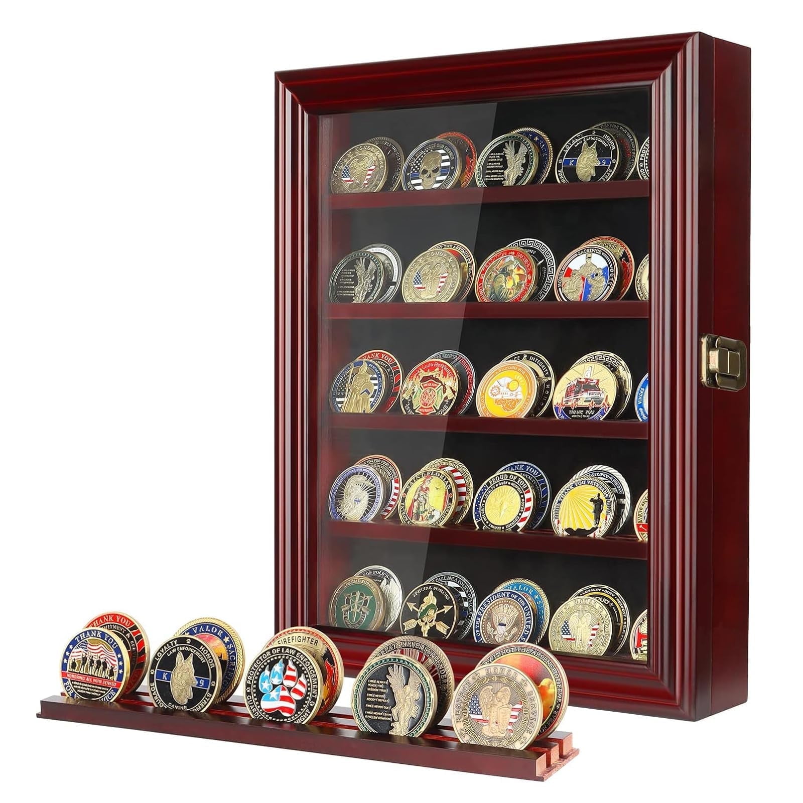 Atsknsk Military Challenge Coin display Case with HD Toughened Glass ...