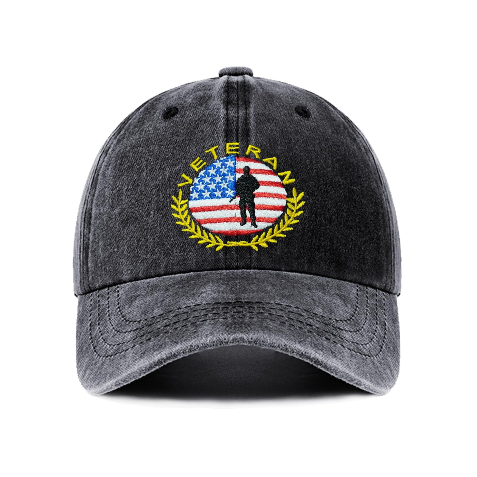 Atsknsk USA Flag Veteran Hat for Men,Adjustable Embroidery American ...