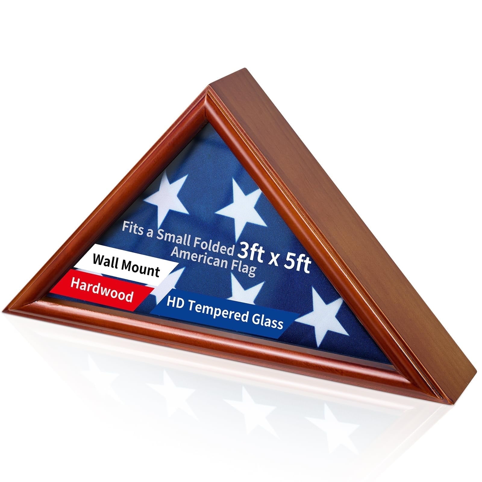 Atsknsk flag display case triangle for 3'x5' Folded American Flag (Not ...