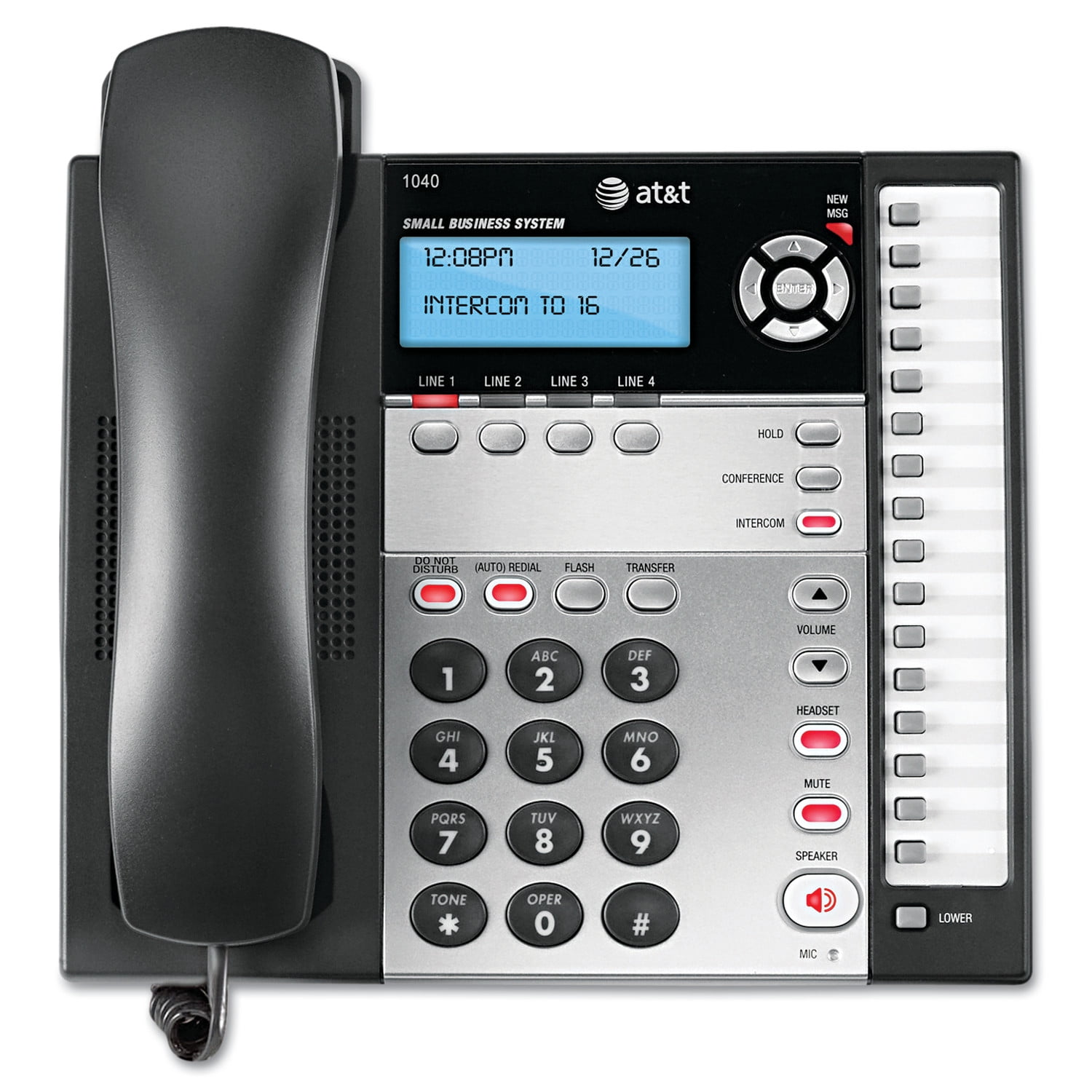 AT&T 1040 4-Line Expandable Corded Small Business Telephone - Walmart.com