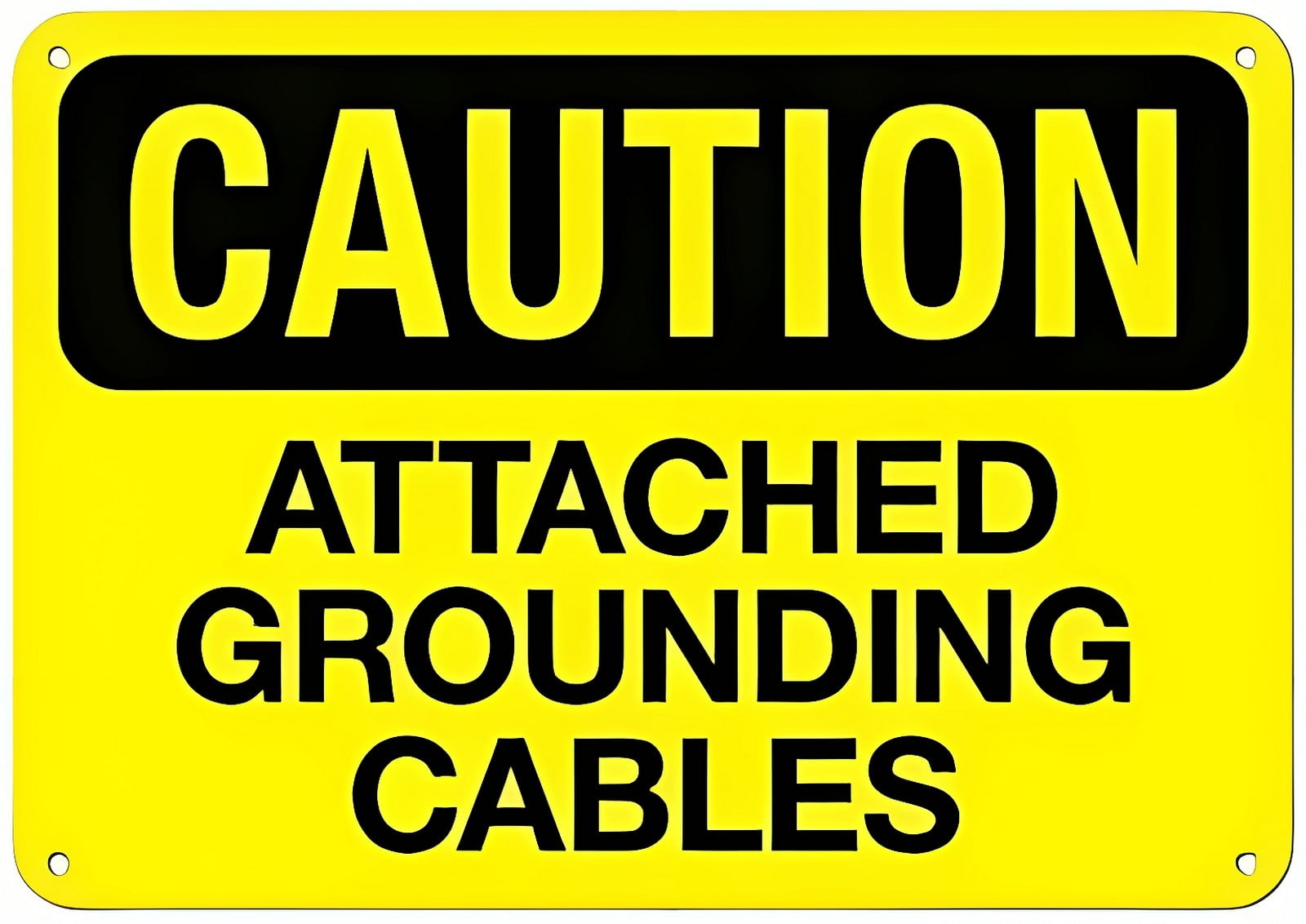 Attached Grounding Cables Metal Tin Sign 12 x 8 Inches - NO.27619 ...