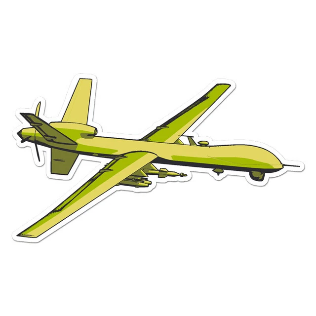 Attack Drone Missiles Sticker Indoor Outdoor Phone Decal Water Bottle ...