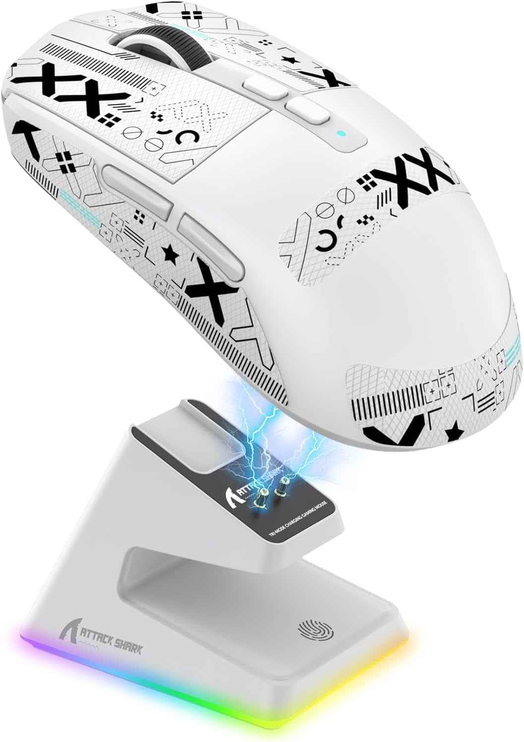 Attack Gaming , Dock,X3 , 49g Ultralight 2.4GHz/BT5.2/-C Tri-Mode ...