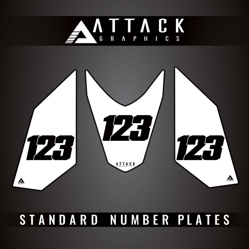 Attack Graphics 3 Plate ATV Background Kit for KTM 450 XC 2008 ...
