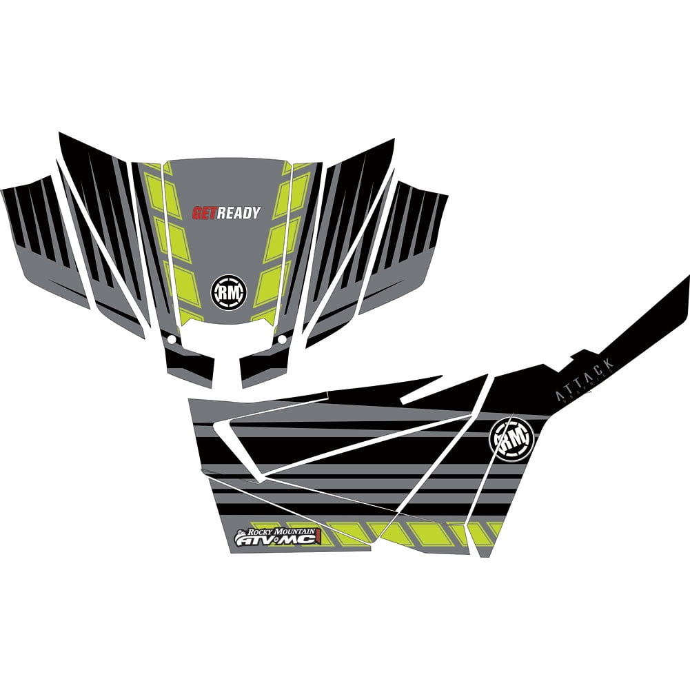 Attack Graphics Brute Complete UTV Graphics Kit Black/Dark Grey/Green ...