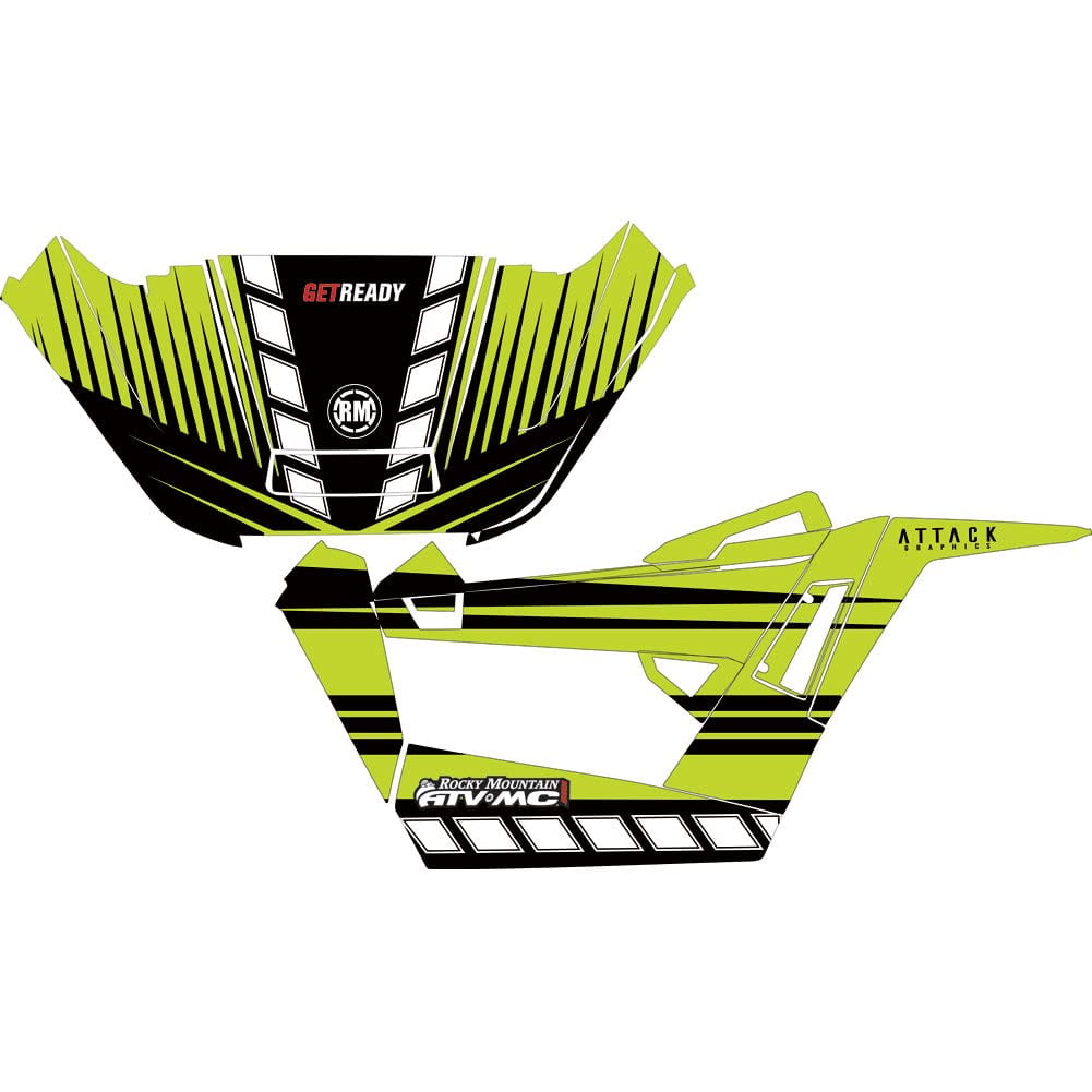 Attack Graphics Brute Complete UTV Graphics Kit Green/Black/White for ...