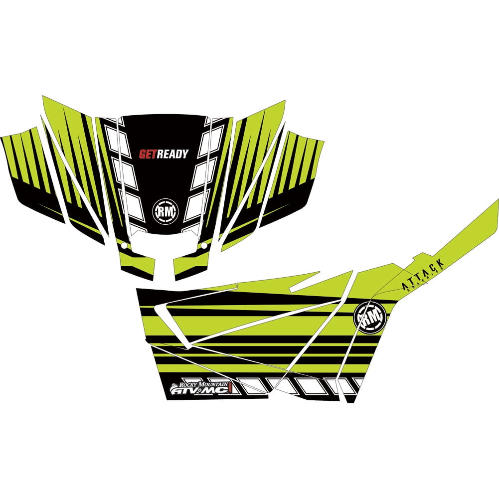 Attack Graphics Brute Complete UTV Graphics Kit Green/Black/White for ...