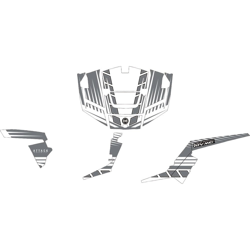Attack Graphics Brute Complete UTV Graphics Kit White/Dark Grey for ...
