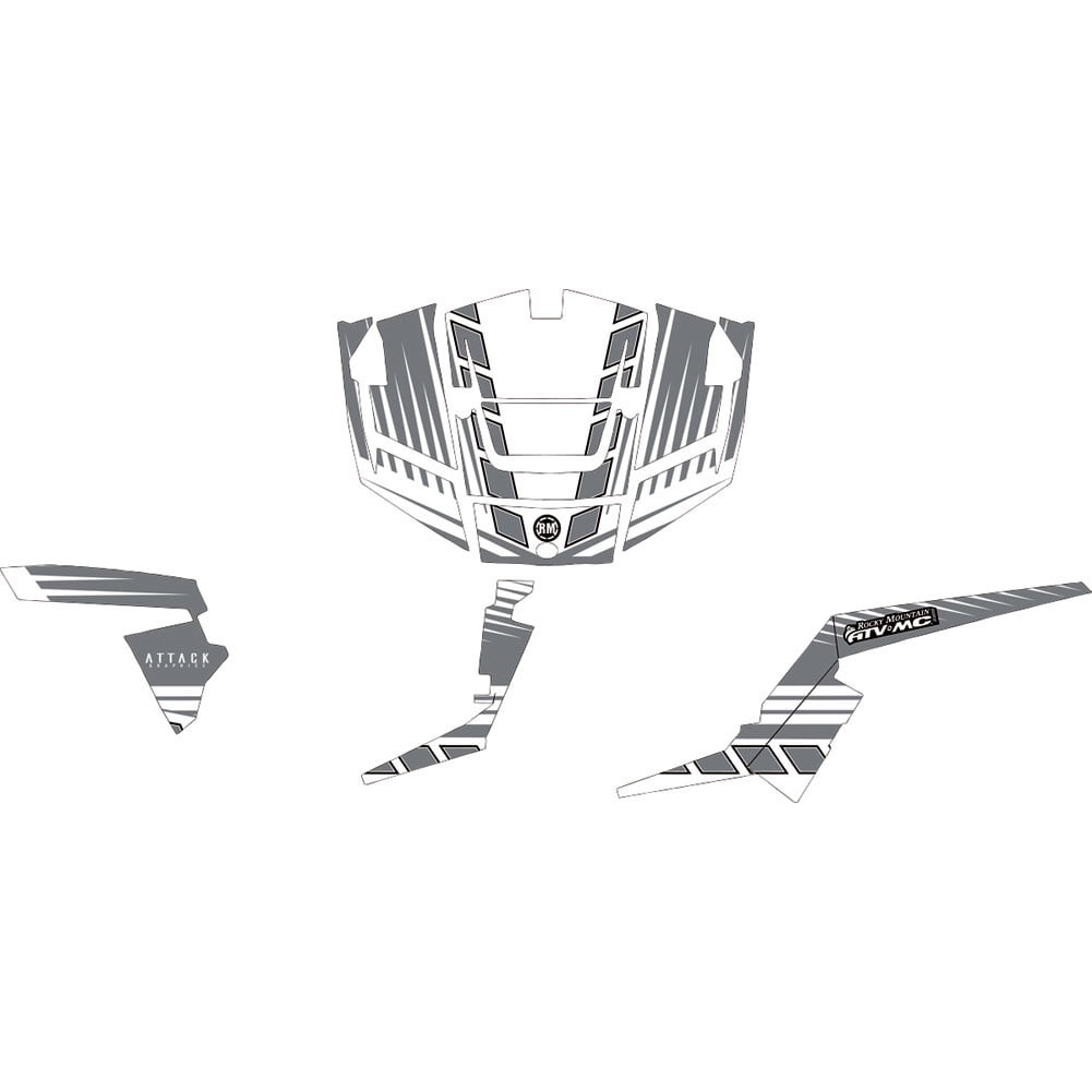 Attack Graphics Brute Complete UTV Graphics Kit White/Dark Grey for ...