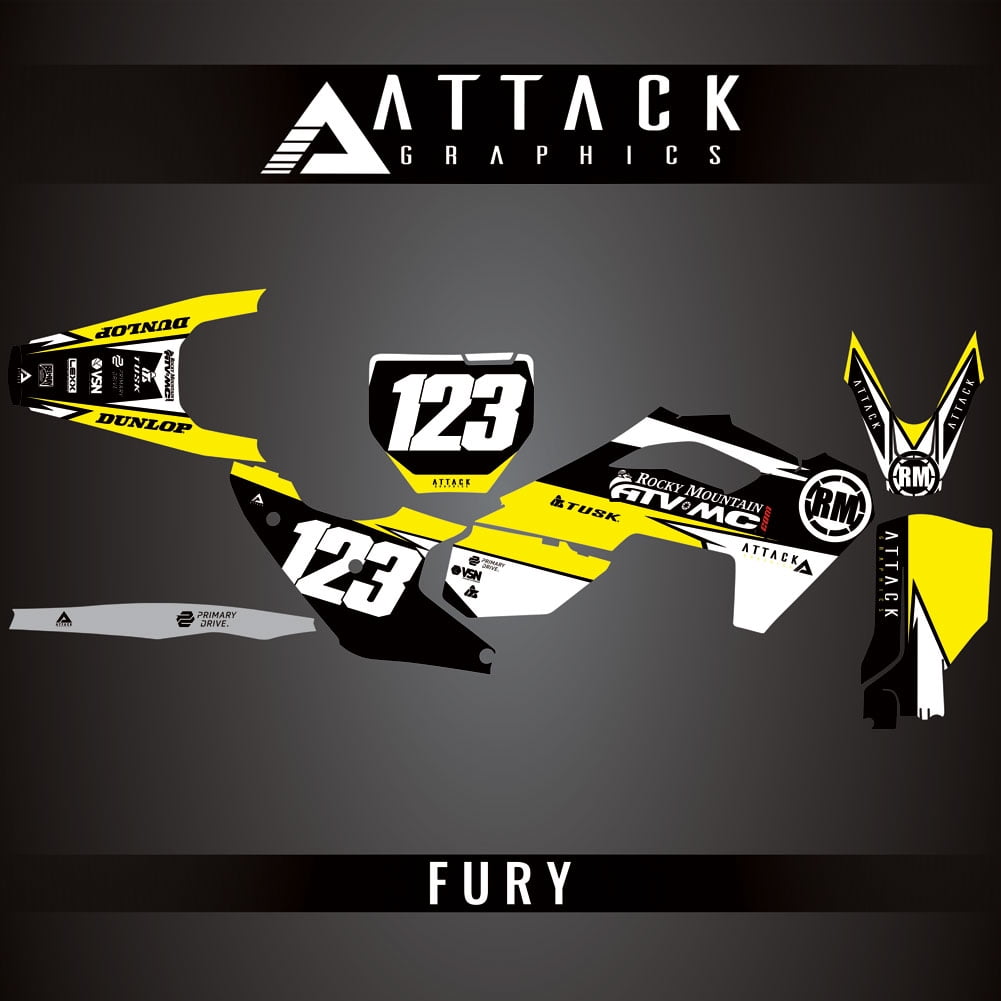 Attack Graphics Custom Fury Complete Bike Graphics Kit For Husqvarna FC ...