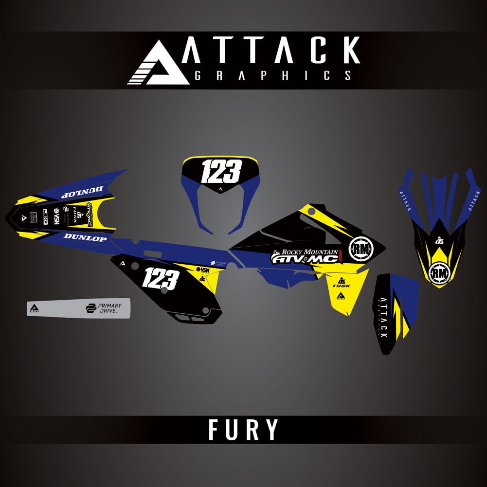 Attack Graphics Custom Fury Complete Bike Graphics Kit For Sherco 250 ...