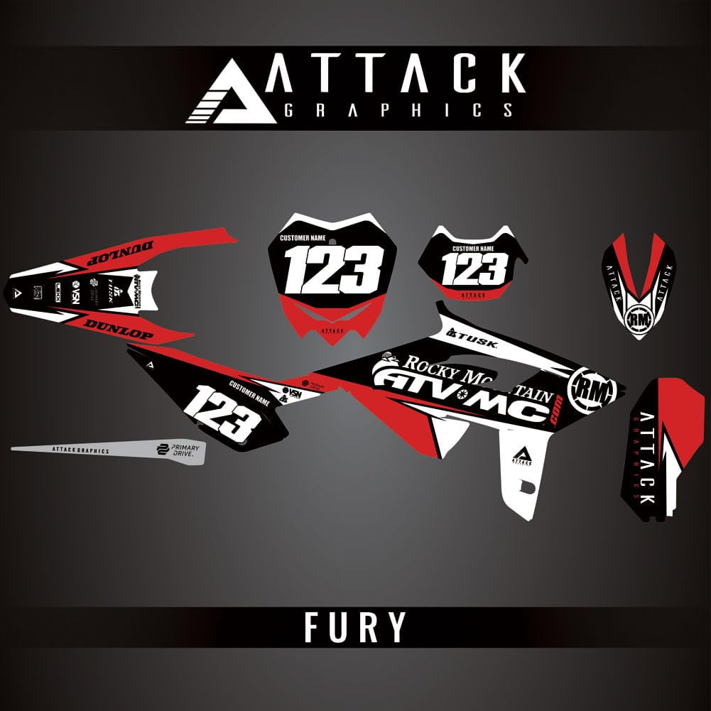 Attack Graphics Custom Fury Complete Bike Graphics Kit for Beta 480 RR ...