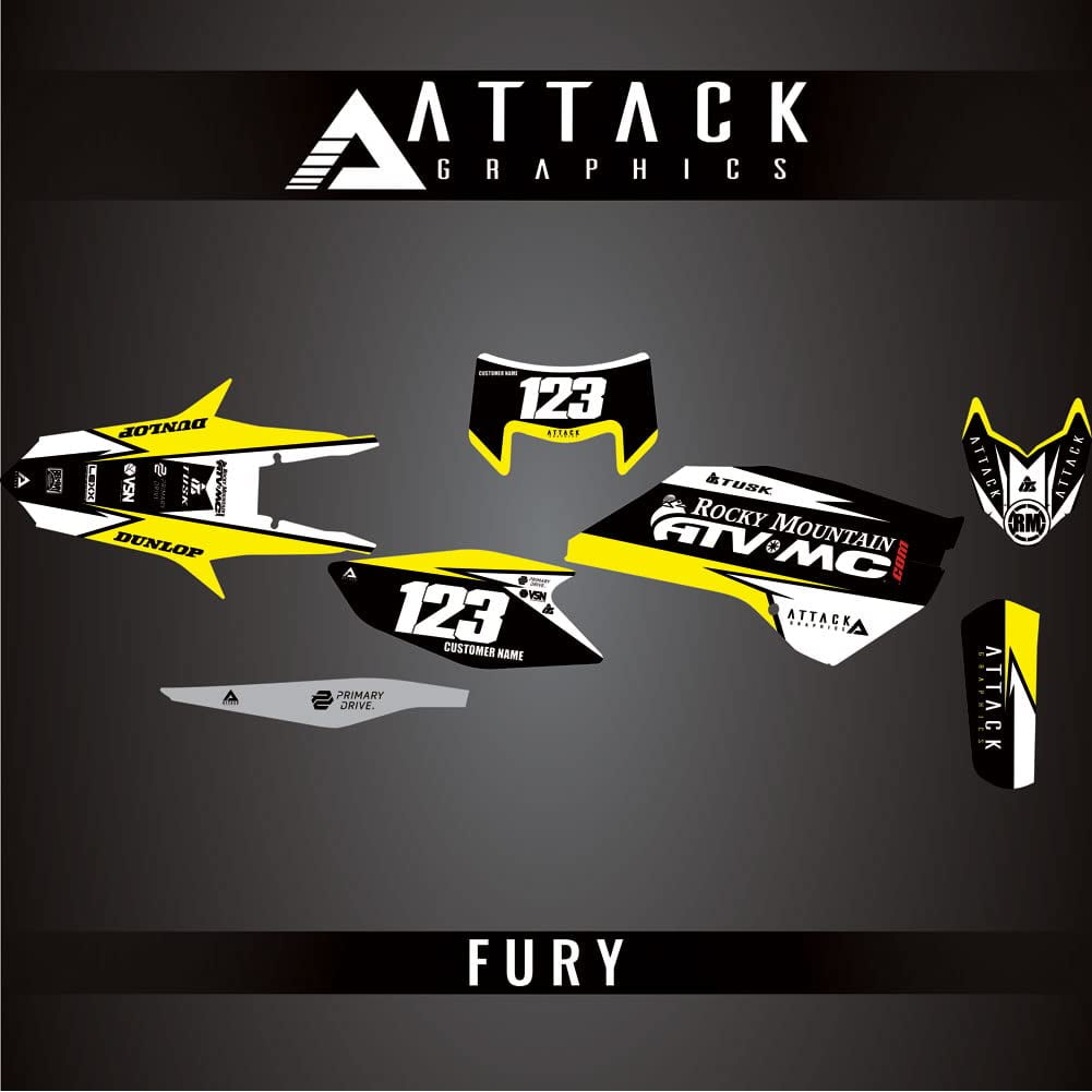 Attack Graphics Custom Fury Complete Bike Graphics Kit for Husqvarna FE ...