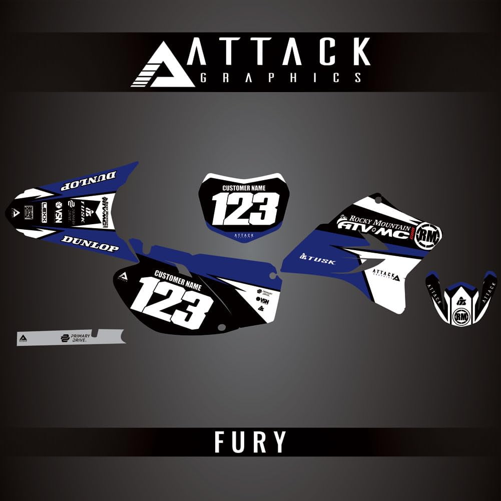Attack Graphics Custom Fury Complete Bike Graphics Kit for Yamaha ...