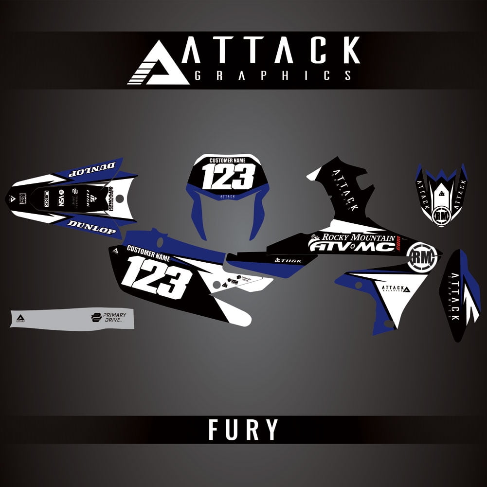 Attack Graphics Custom Fury Complete Bike Graphics Kit for Yamaha ...