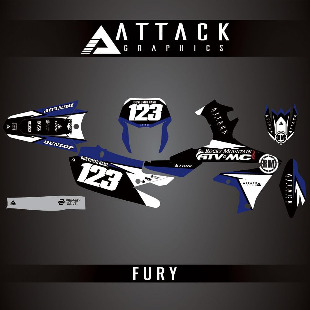 Attack Graphics Custom Fury Complete Bike Graphics Kit for Yamaha ...
