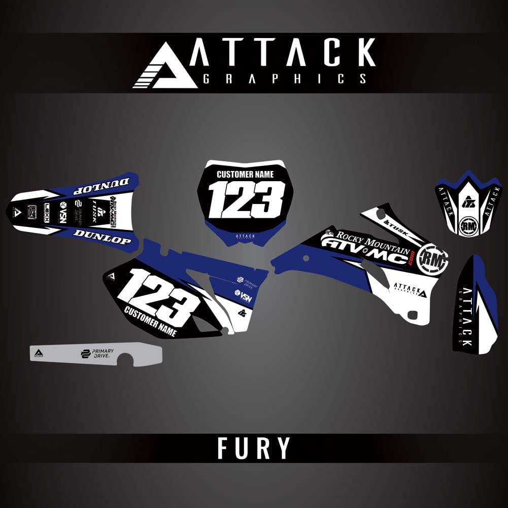 Attack Graphics Custom Fury Complete Bike Graphics Kit for Yamaha ...
