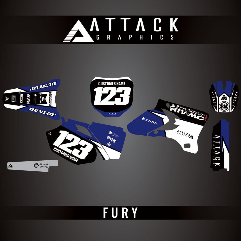 Attack Graphics Custom Fury Complete Bike Graphics Kit for Yamaha ...