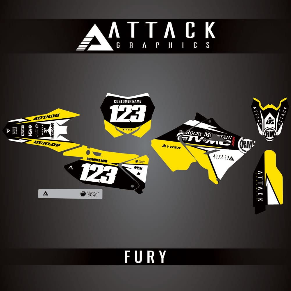 Attack Graphics Custom Fury Complete Bike Restyle Graphics Kit ...
