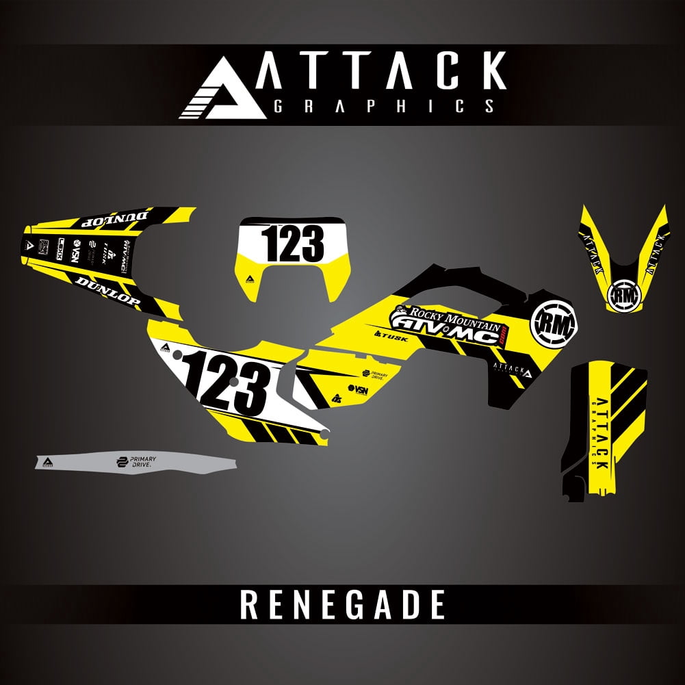 Attack Graphics Custom Renegade Complete Bike Graphics Kit For ...