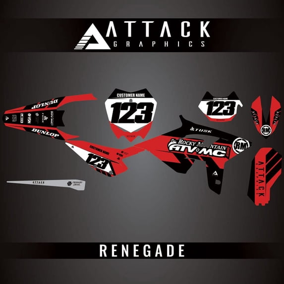 Attack Graphics Custom Renegade Complete Bike Graphics Kit for Beta 200 ...