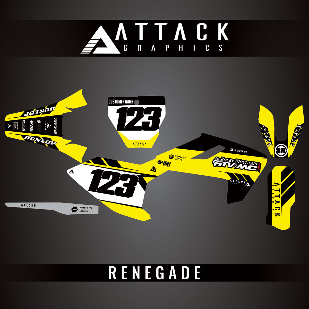 Attack Graphics Custom Renegade Complete Bike Graphics Kit for ...