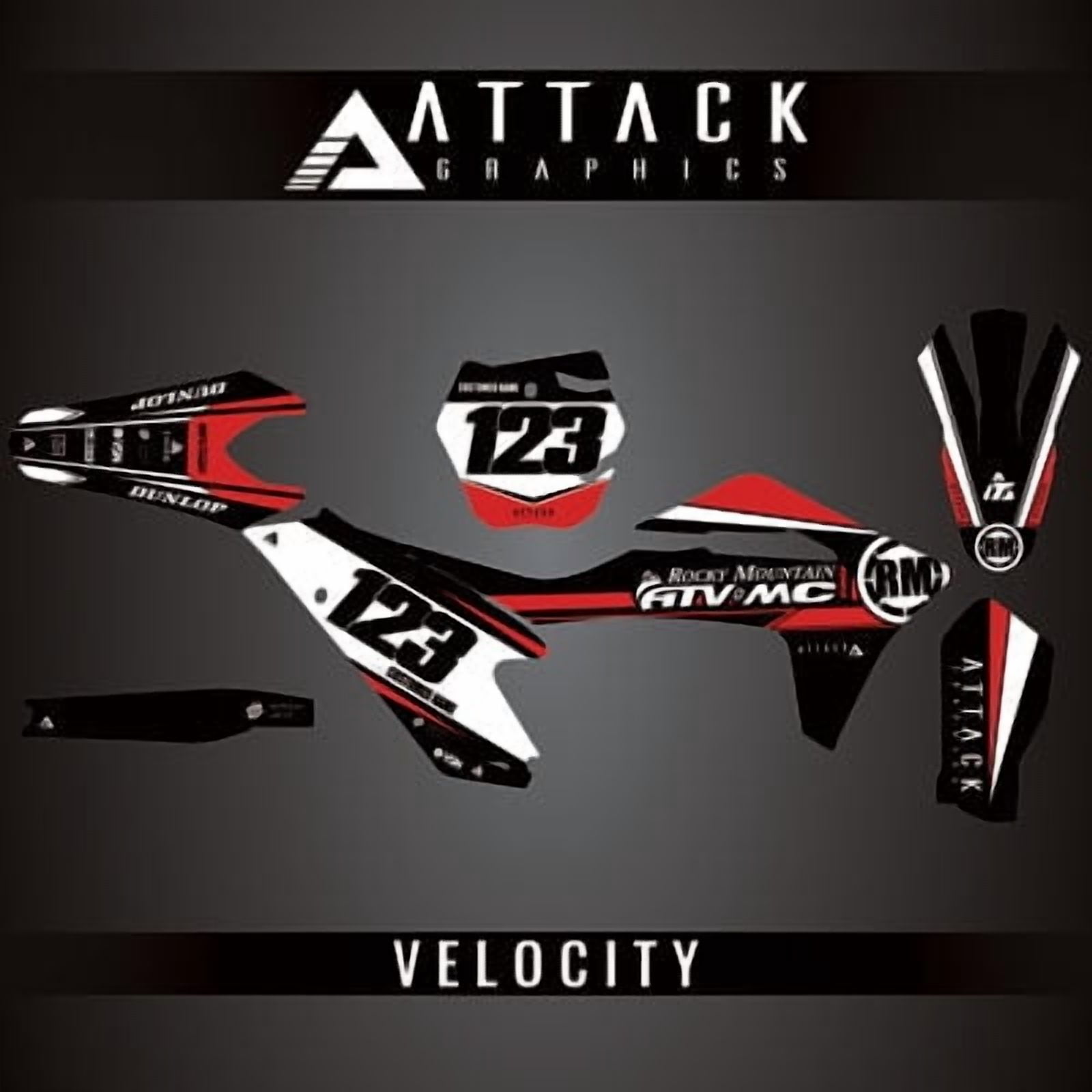 Attack Graphics Custom Velocity Complete Bike Graphics Kit for GASGAS MC 450F Troy Lee Designs ...