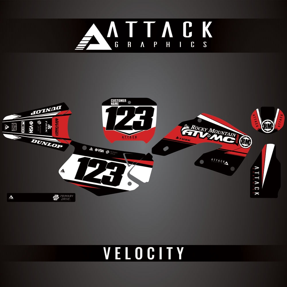 Attack Graphics Custom Velocity Complete Bike Graphics Kit for Honda ...