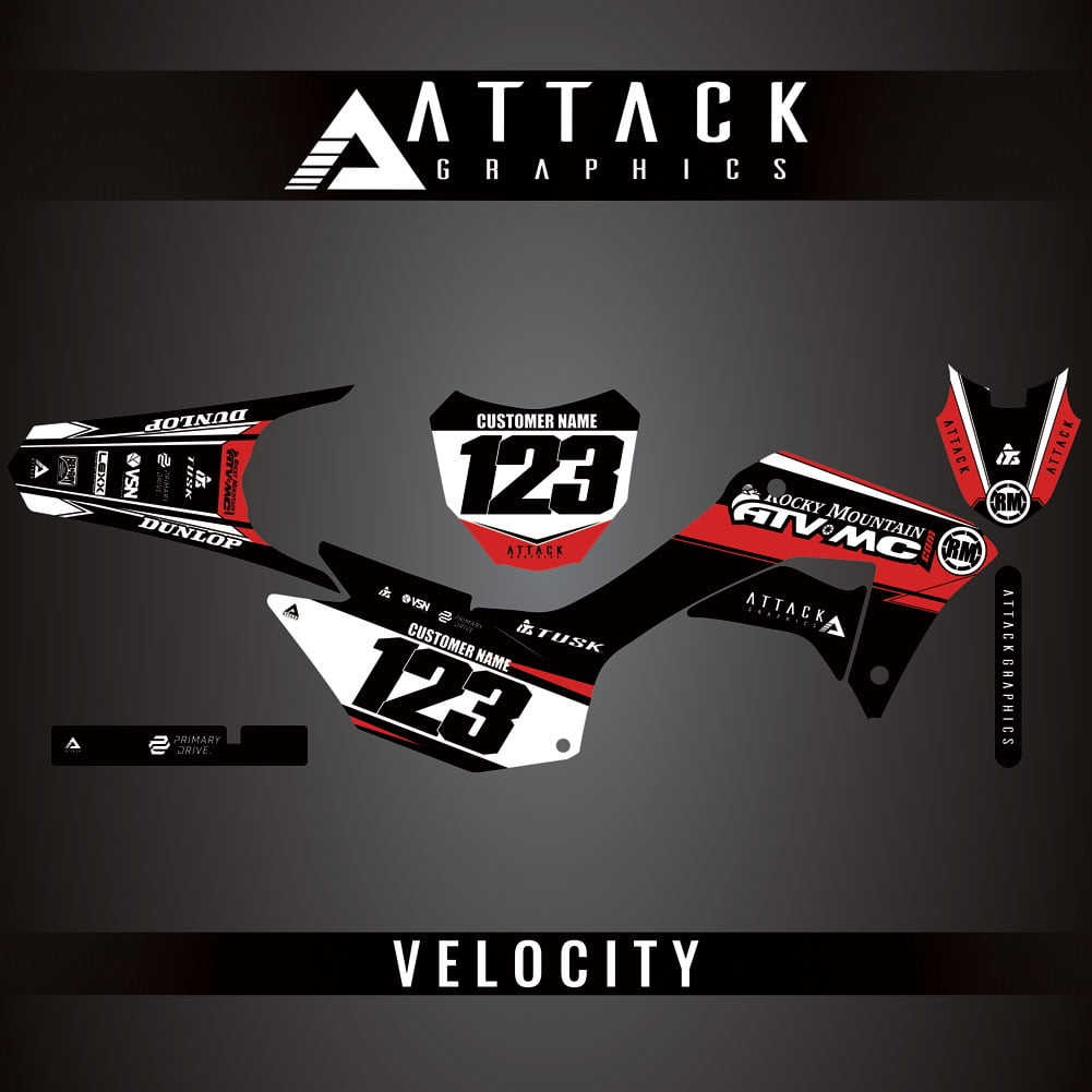 Attack Graphics Custom Velocity Complete Bike Graphics Kit for Honda ...