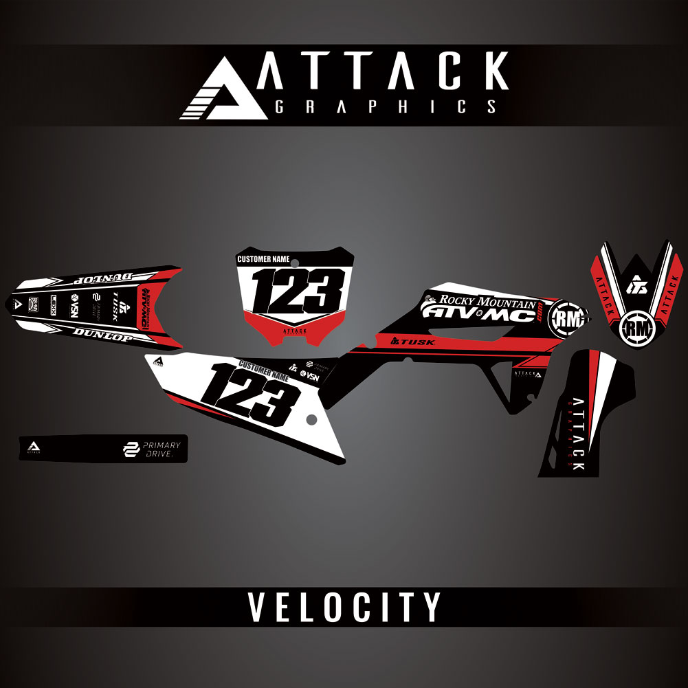 Attack Graphics Custom Velocity Complete Bike Graphics Kit for Honda ...