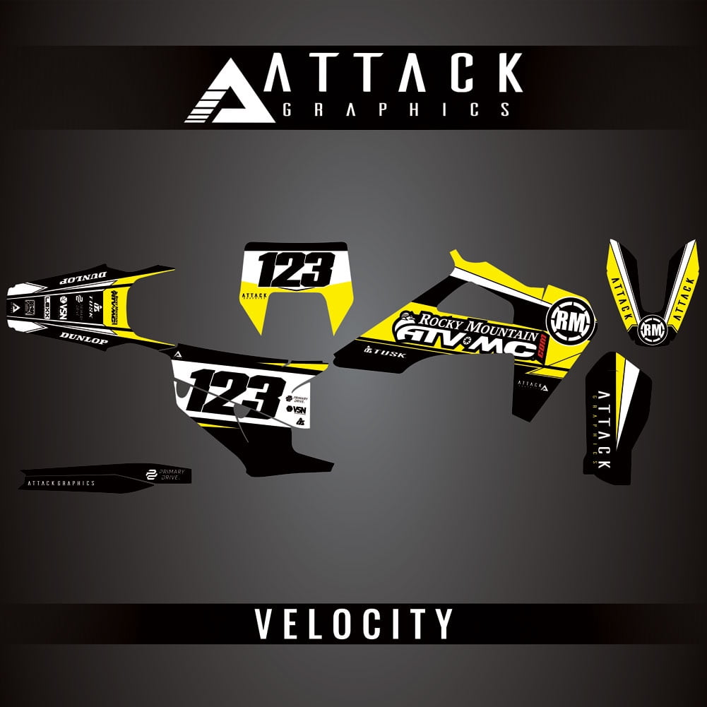 Attack Graphics Custom Velocity Complete Bike Graphics Kit for ...