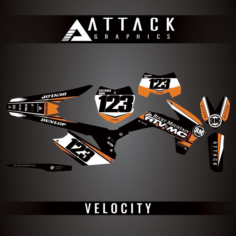 Attack Graphics Custom Velocity Complete Bike Graphics Kit for KTM 300 ...