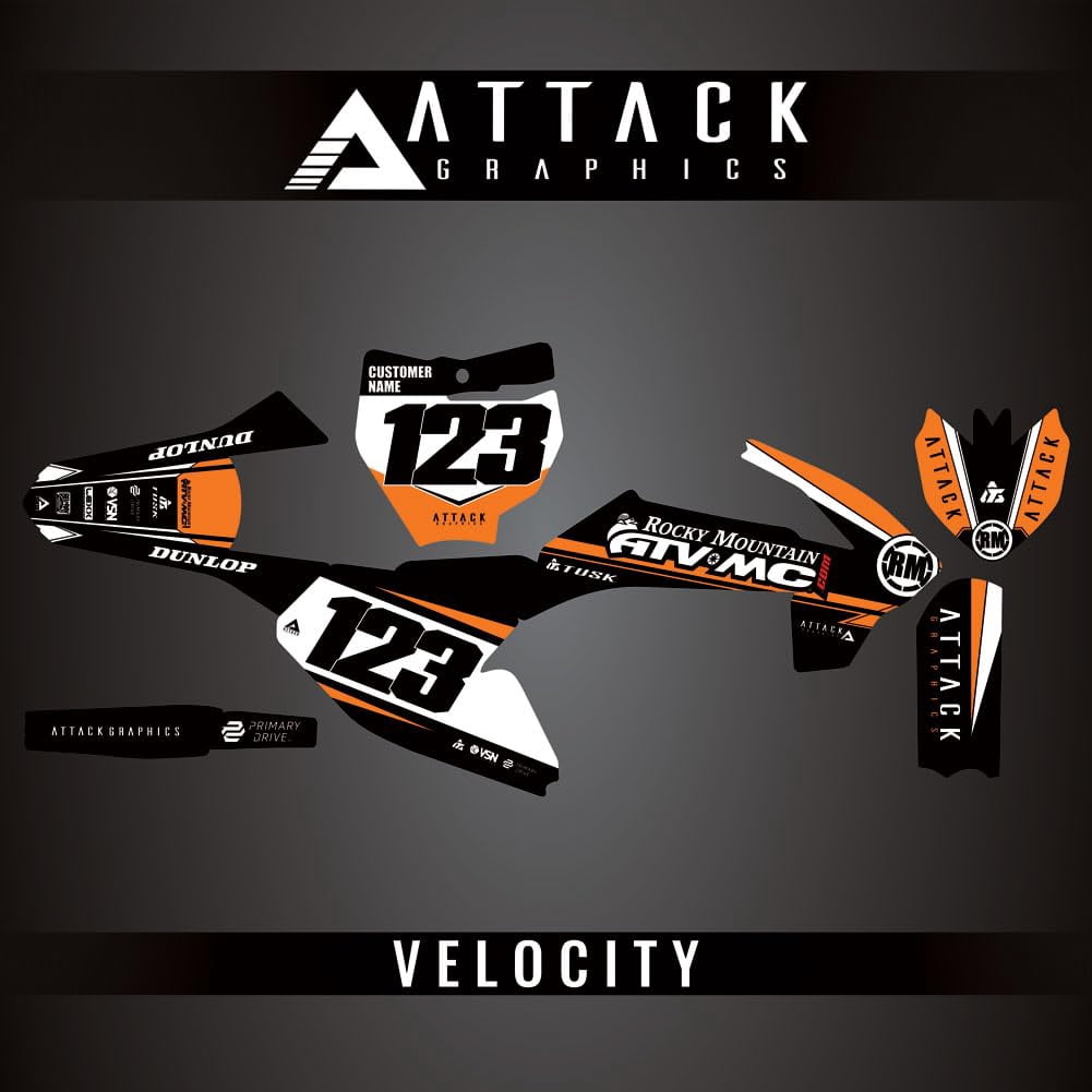 Attack Graphics Custom Velocity Complete Bike Graphics Kit for KTM 65 ...