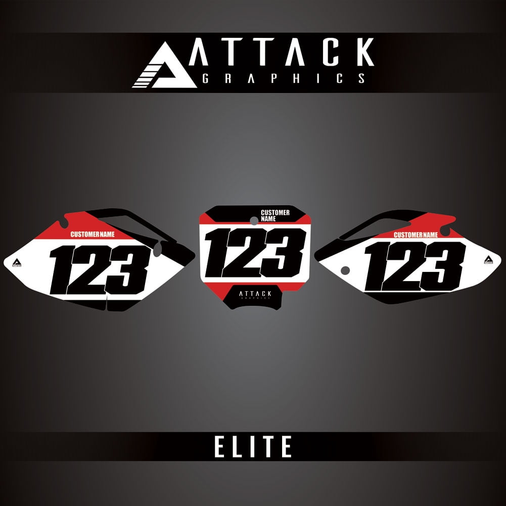 Attack Graphics Elite Number Plate Backgrounds For Honda CRF150R 2025 ...