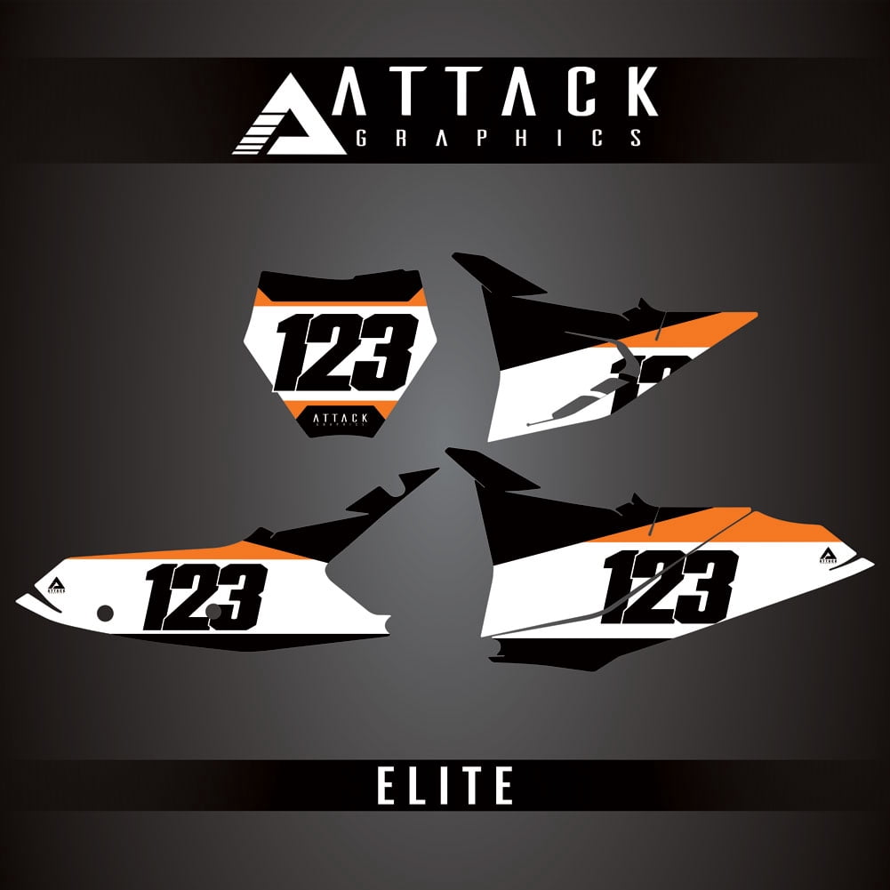 Attack Graphics Elite Number Plate Backgrounds For KTM 450 XC-F 2025 ...
