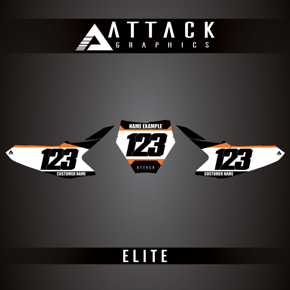 Attack Graphics Elite Number Plate Backgrounds For KTM 50 SX Factory ...