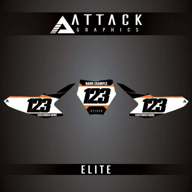Attack Graphics Elite Number Plate Backgrounds For KTM SX-E 3 2025 ...
