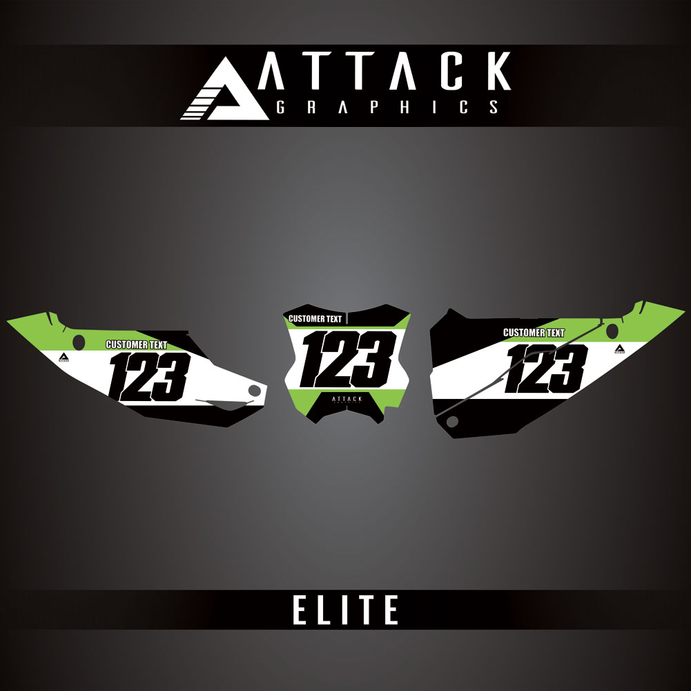 Attack Graphics Elite Number Plate Backgrounds For Kawasaki KX450 2025 ...