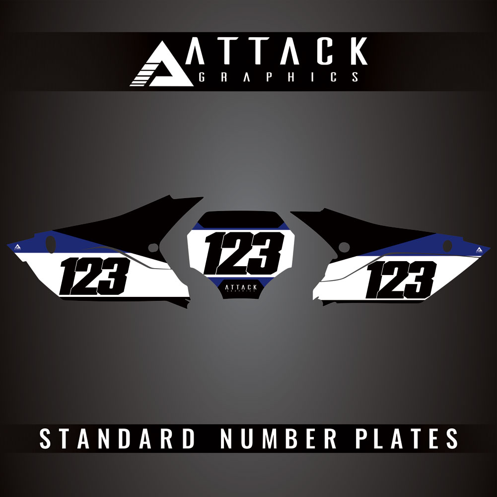 Attack Graphics Elite Number Plate Backgrounds For Yamaha YZ250FX 2025 ...