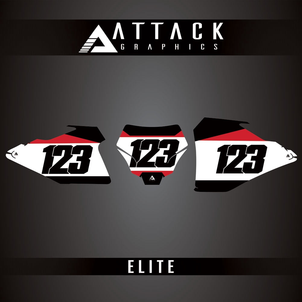 Attack Graphics Elite Number Plate Backgrounds for GASGAS EX 350F 2024 ...