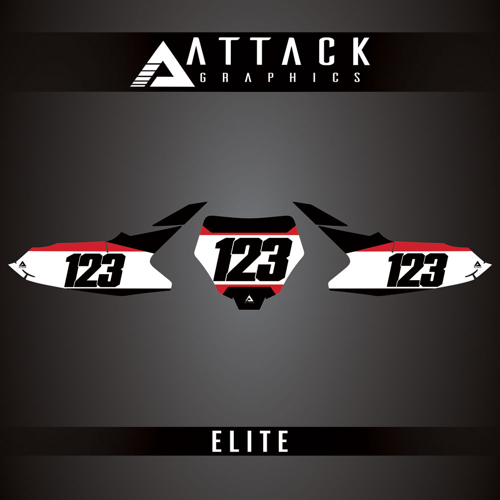 Attack Graphics Elite Number Plate Backgrounds for GASGAS MC 65 2024 ...