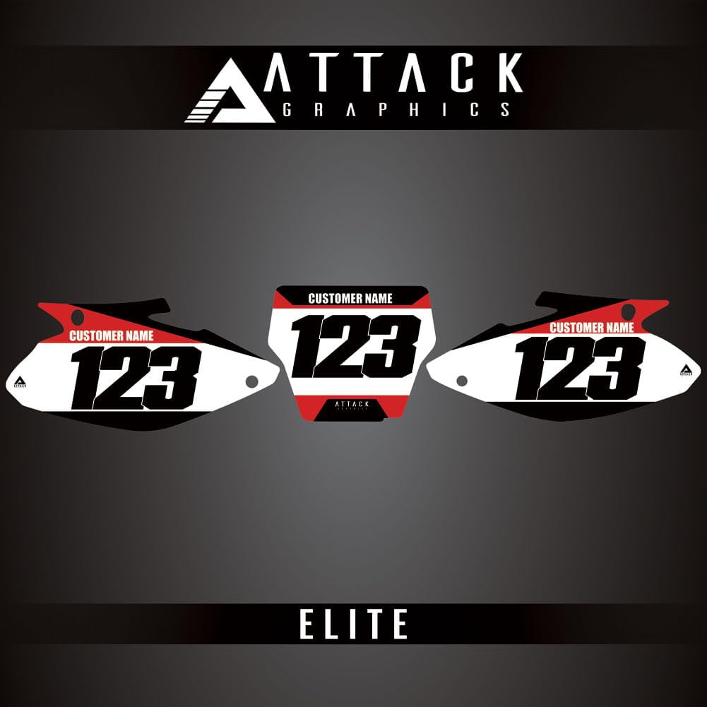 Attack Graphics Elite Number Plate Backgrounds for Honda CR125R 2006 ...